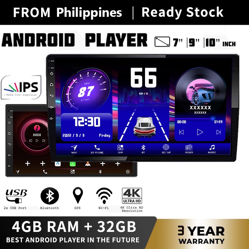 AHD+Carplay&Android auto Large screen Android 9-inch 10-inch car ...