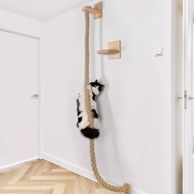 Cat Climbing Frame Towering And Standing Solid Wood Cat Climbing Frame ...