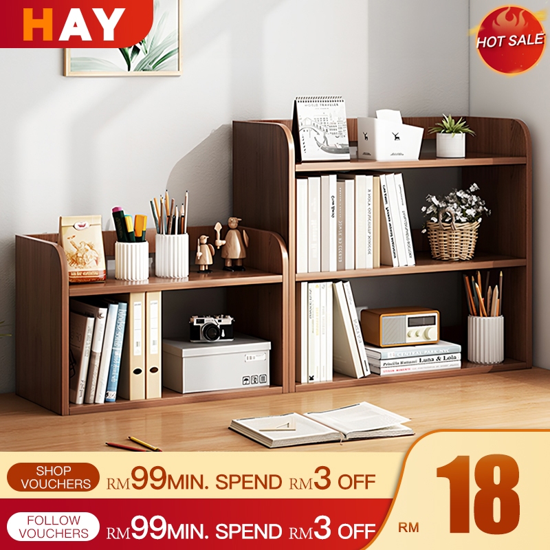 Rak Buku Desktop Rack Desk Organizer Organizer Rack Desk Shelf Simple ...