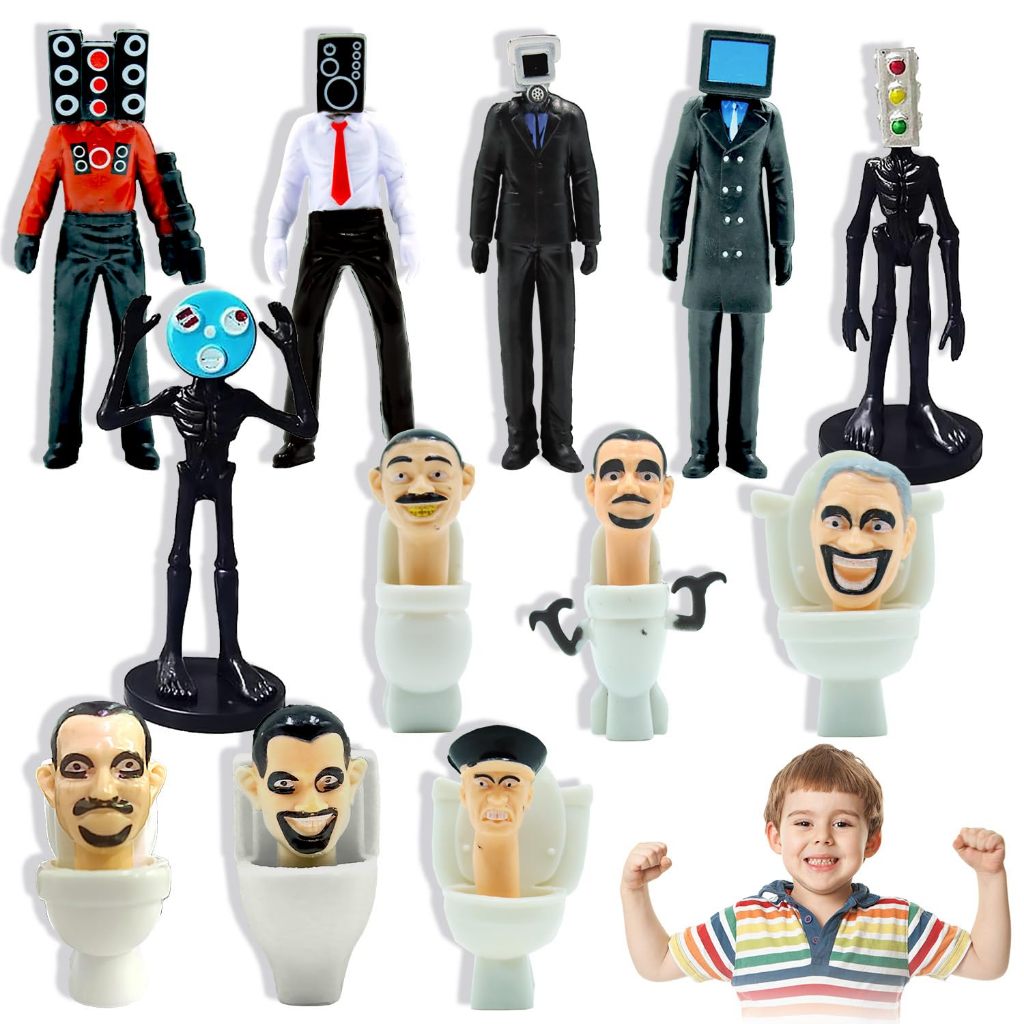 MINIFFEE Skibidi Toilet Figures,Toilet Game Figure Card Toy Toilet Man ...