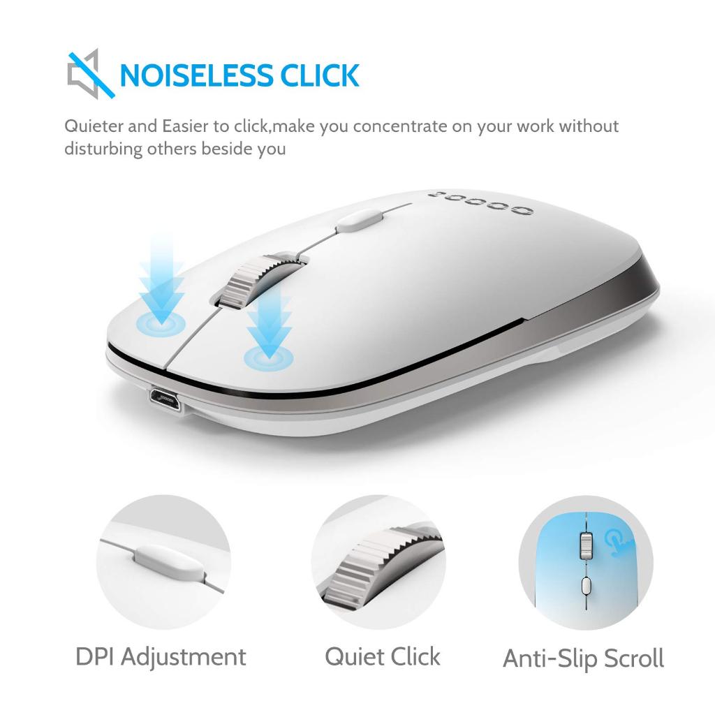 Ready Stock!!! 𝐍𝐎𝐈𝐒𝐄𝐋𝐄𝐒𝐒 𝐂𝐋𝐈𝐂𝐊 Mini Mouse Wireless Mouse 2.4Ghz ...