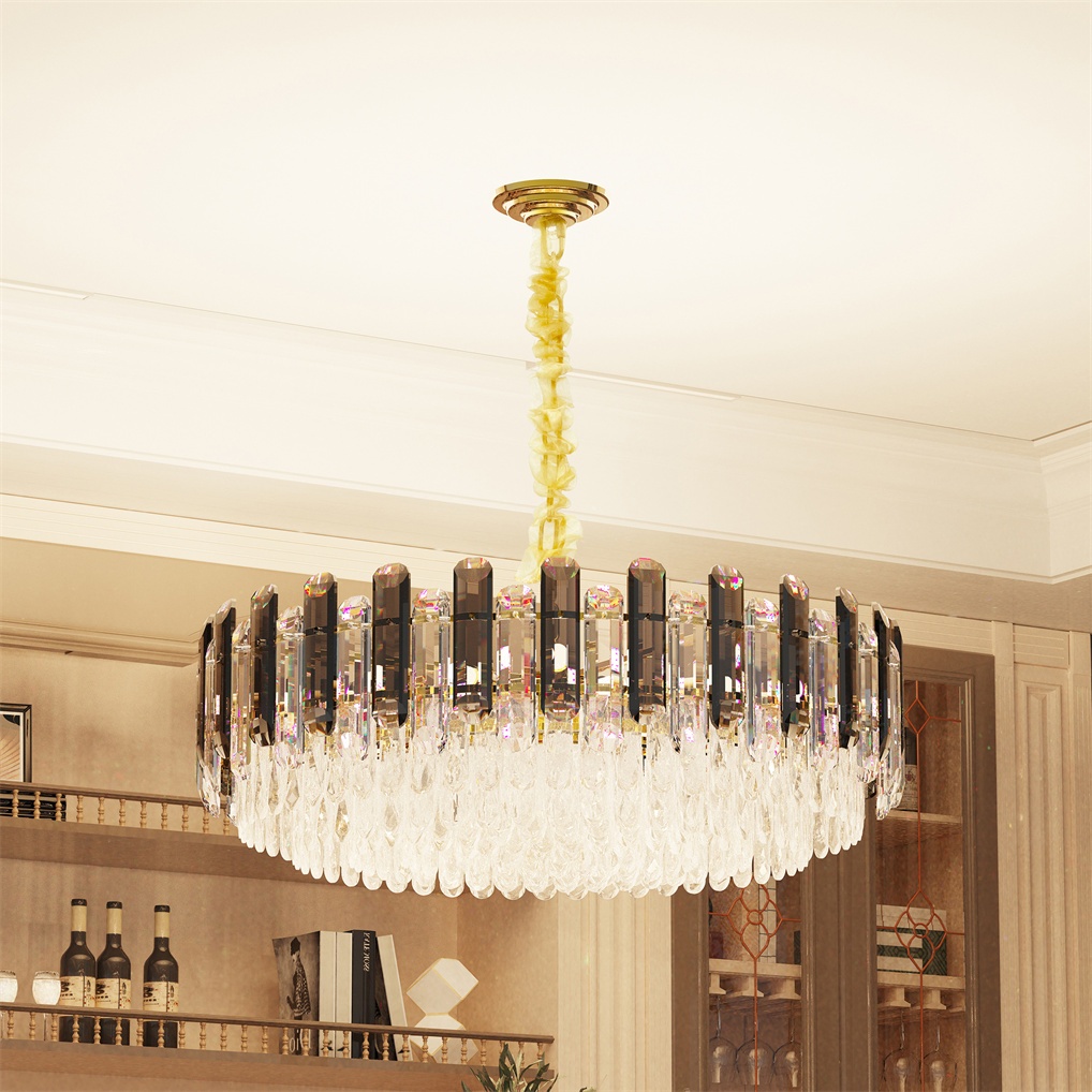 LUVODI Luxury Crystal Chandelier Shining Water Chestnut Crystal Ceiling ...