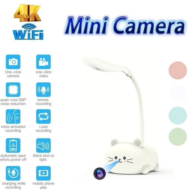 Mini Camera HD 1080P Desk Lamp WiFi Cameras Camera Wireless Recorder ...