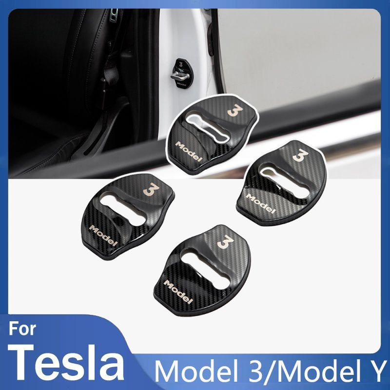 Car Door Lock Buckle Cover For Tesla Model 3 Highland 2024 Door Lock ...