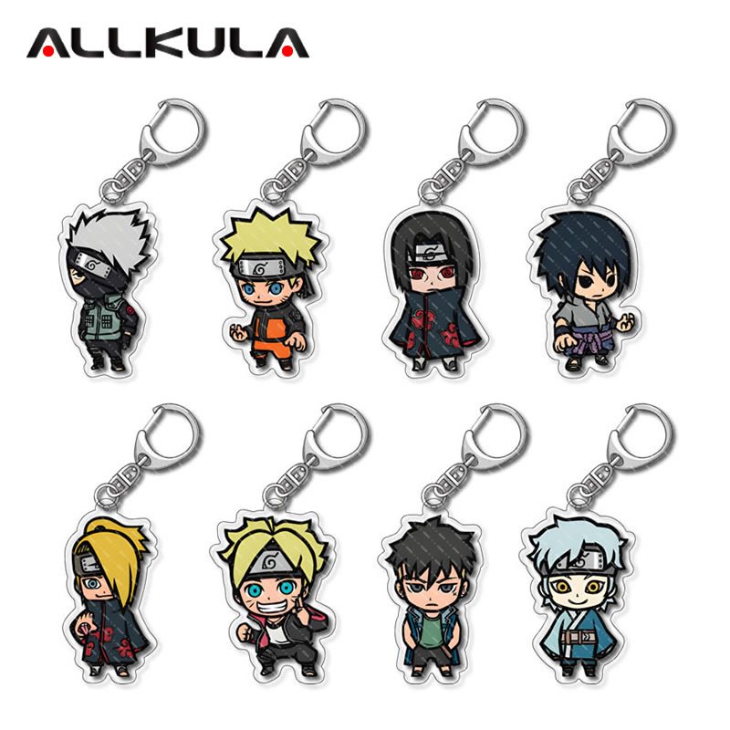 Naruto Keychain Anime Acrylic Keyring Cartoon Accessory 21 Styles ...