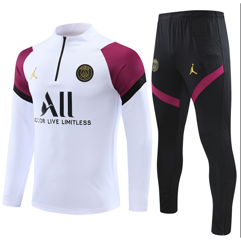 2021/22 PSG half zipper men's football jersey tracksuit Paris Saint ...