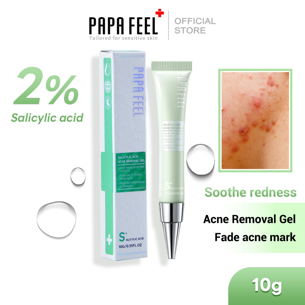 PAPA FEEL Salicylic Acid Acne Treatment Gel Calm 10g Rapid Acne ...