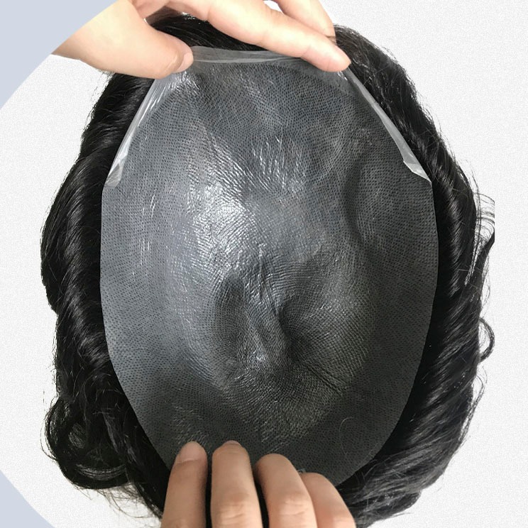 Utra Thin 0.02mm to 0.04 mm Invisible Pu Biological Scalp Man Toupee ...