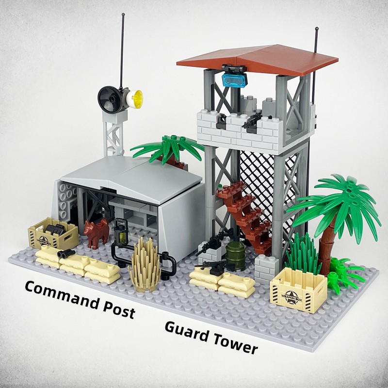 Guard Tower Military Command Post Minifigures series Building Blocks ...