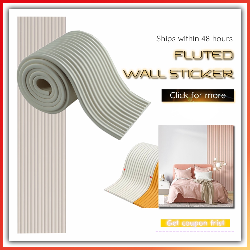 3D Flute Wall Panel Wall Self-Adhesive Sticker Background Wall ...
