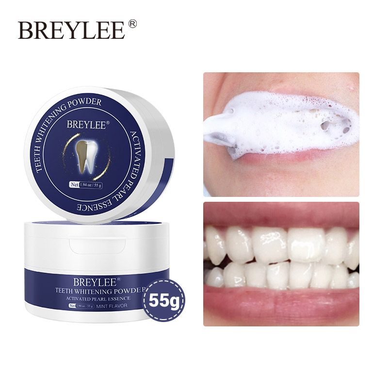 BREYLEE Pearl Whitening Tooth Powder Antibacterial Stain Removal Oral ...