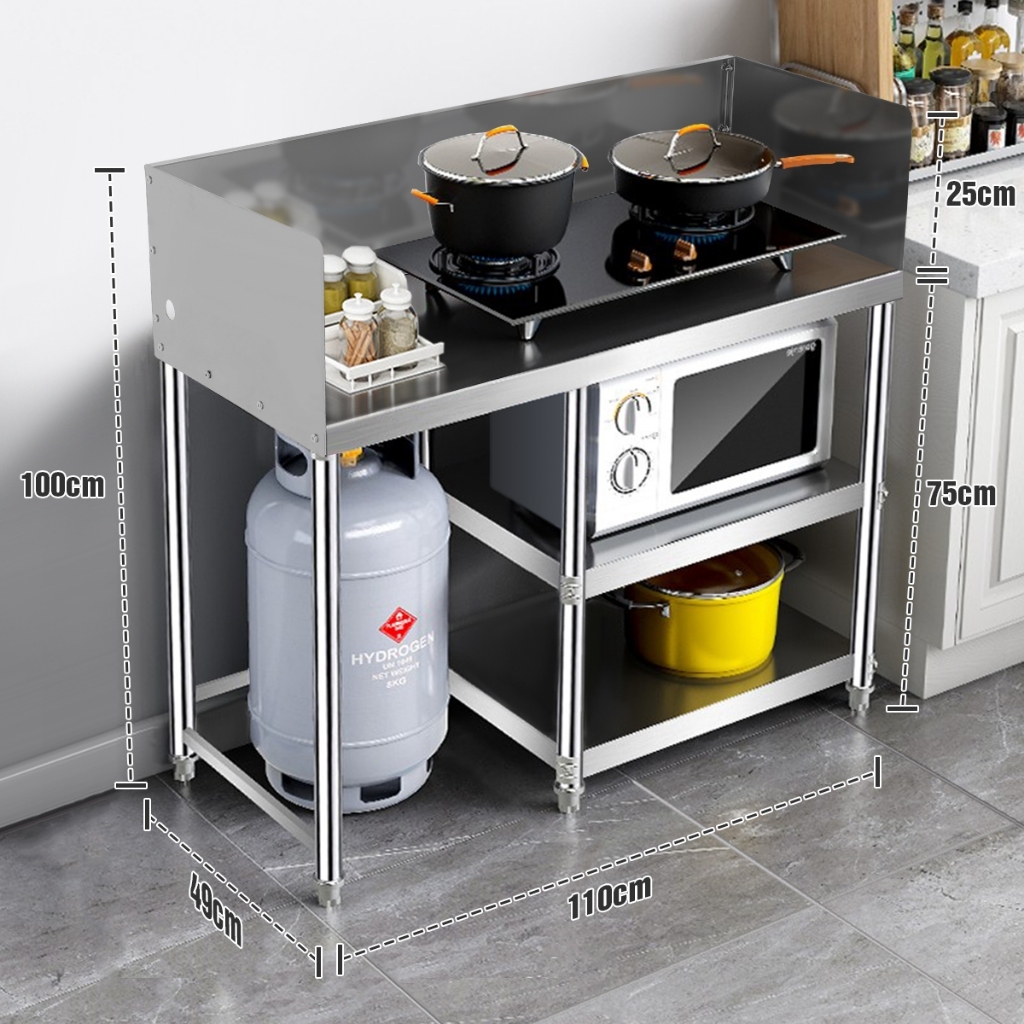 Stainless Steel Kitchen Stove Rack 2 Tier Burner Stand / Gas Rack ...