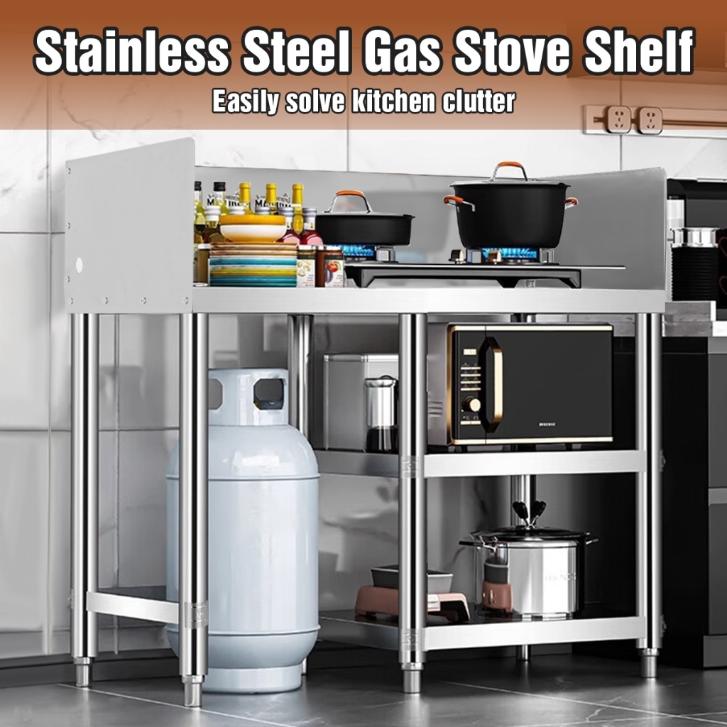 Stainless Steel Kitchen Stove Rack 2/3 Tier Burner Stand / Gas Rack ...