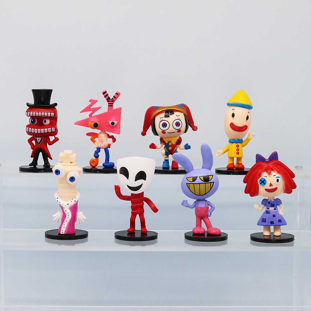 8Pcs/Set The Amazing Digital Circus Figure Circus Scary Caine Pomni Jax ...