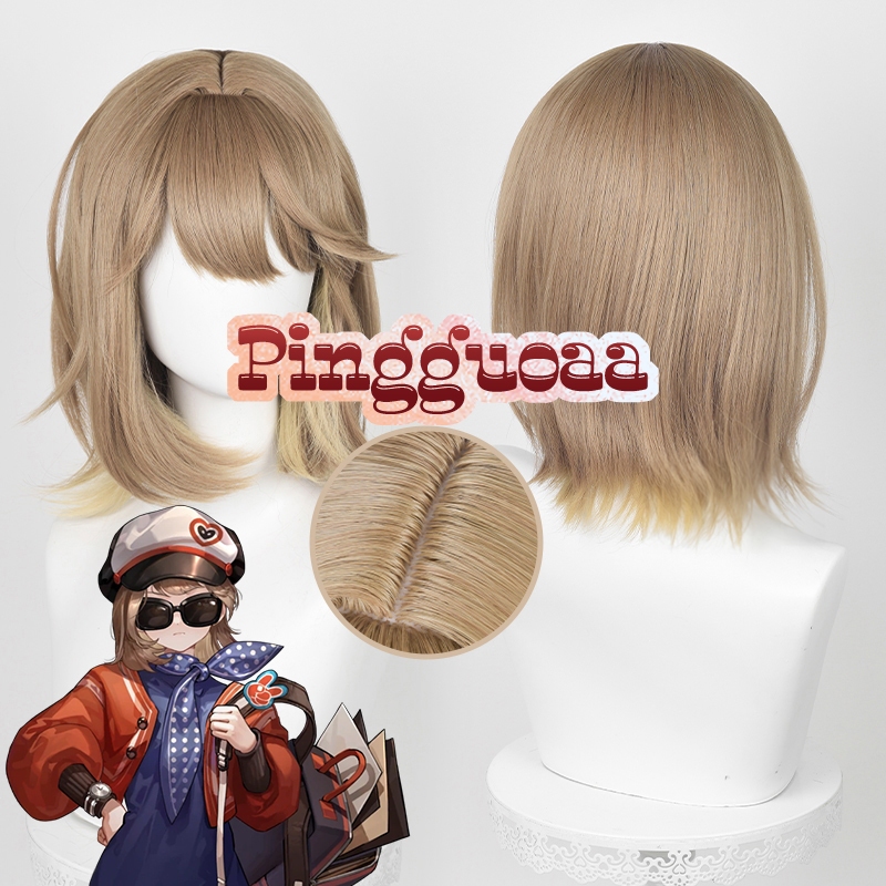 Reverse:1999 Regulus Cosplay Wig 38cm Mixed Color Short Hair Heat ...