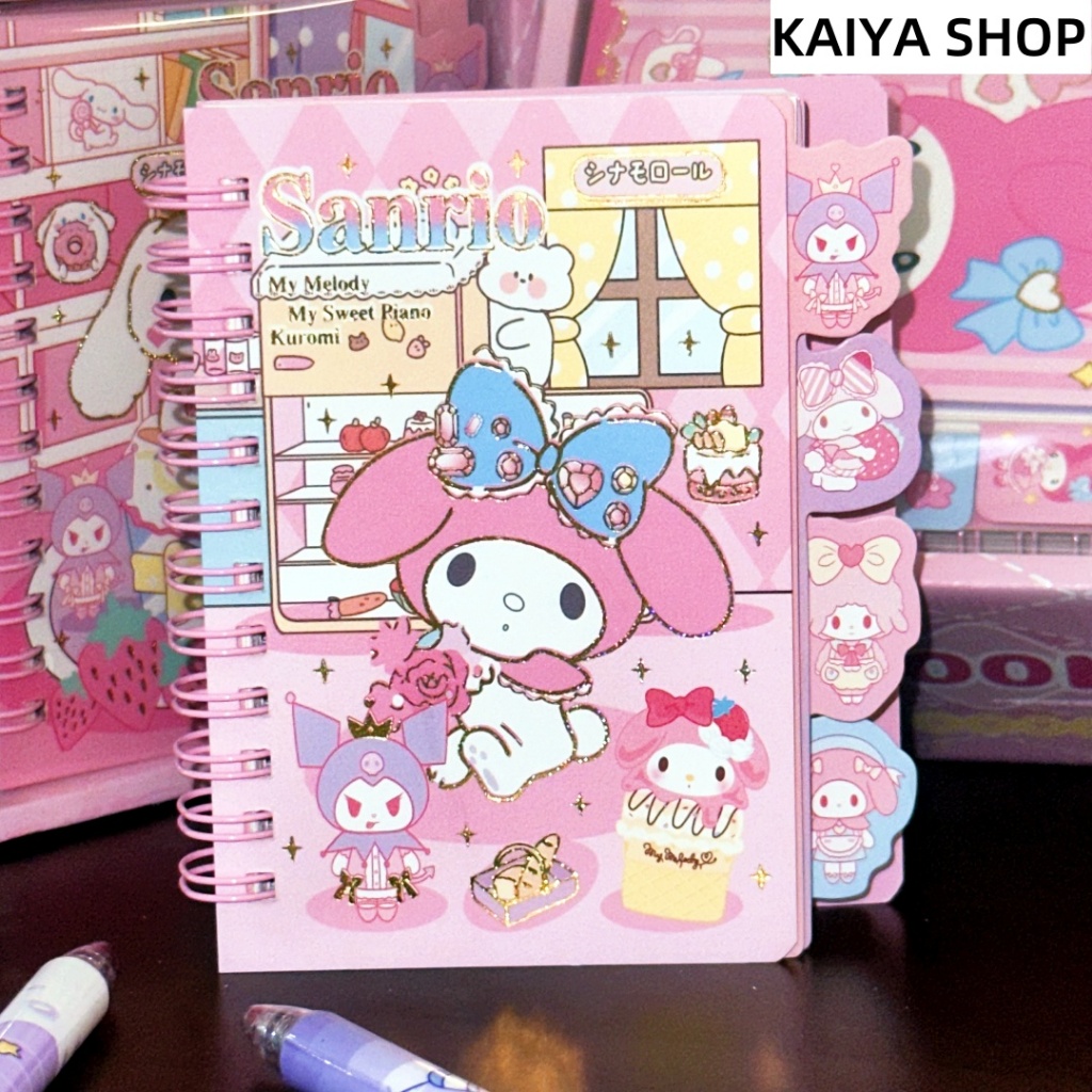 Notebook A6 Melody Kuromi Notebook Kids Sticker Student notepad Melody ...