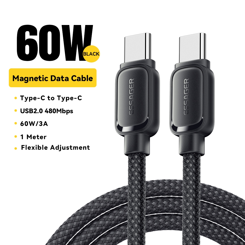 Essager 29W 60W 100W Magnetic Data Cable Type C Ios USB A Fast Charging ...