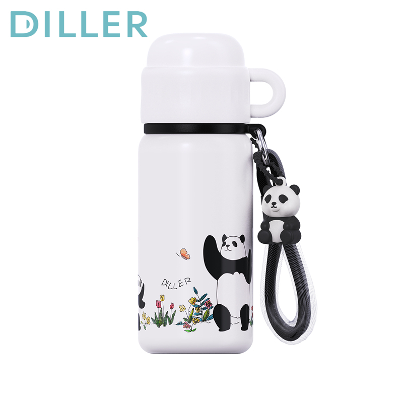 Diller Vacuum Flask Thermos 316 Stainless Steel With Lifting Rope Panda ...