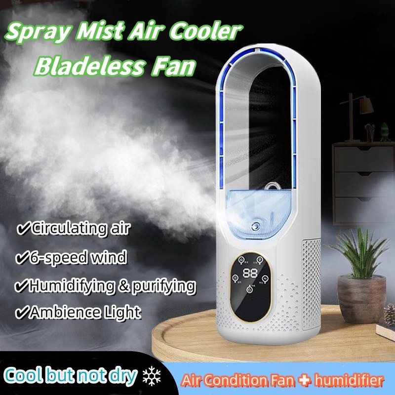 Bladeless Fan Portable Air Cooler Fan Humidifier Fan Spray Fan With ...