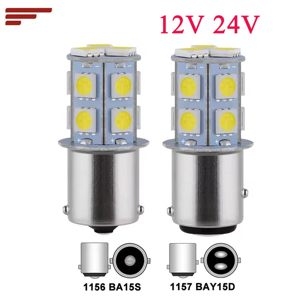 1pcs 24V 12V 5050 13SMD Car Truck LED Bulb Light 1156 BA15S P21W 1157 BAY15D P21/5W Bulbs Brake ...