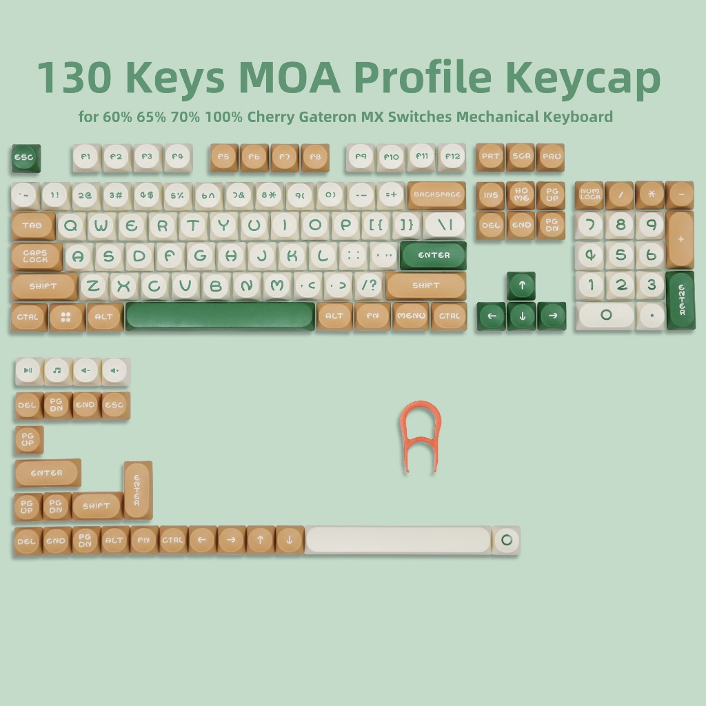 143 Keys MOA Profile Cherry Pink Keycaps Fresh Cute Dye Sub PBT Key Cap ...