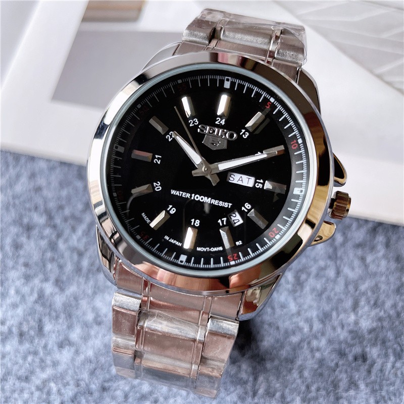 Japanese SEIKO 100% Original Steel Band Quartz Timed Sports and Leisure ...