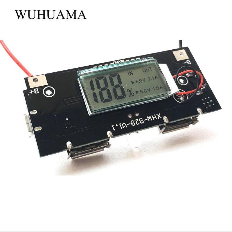 Dual USB 18650 Battery Charger PCB Power Module 5V 1A 2.1A Mobile Power Bank Accessories for ...