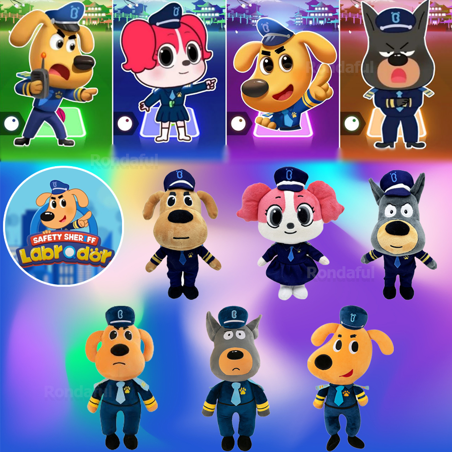Babybus Sheriff Labrador plush Doll Cartoon Characters Labrador Doll ...