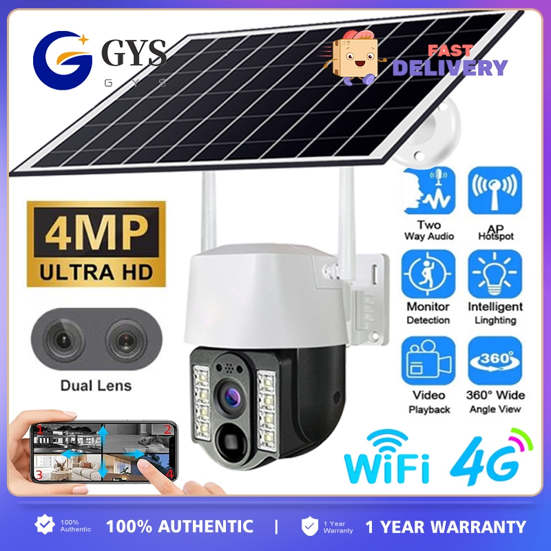 V380 Pro 4G SIM Card WIFI Solar Camera Home Security WIFI solar camera ...
