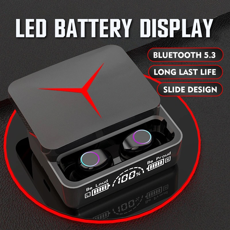 TWS M90 Wireless Headphones Sliding Cover Gaming Earphone Bluetooth 5.3 ...