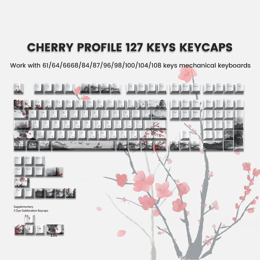 WOMIER The Starry Night Cherry Profile 131-Key Dye Sublimation PBT ...