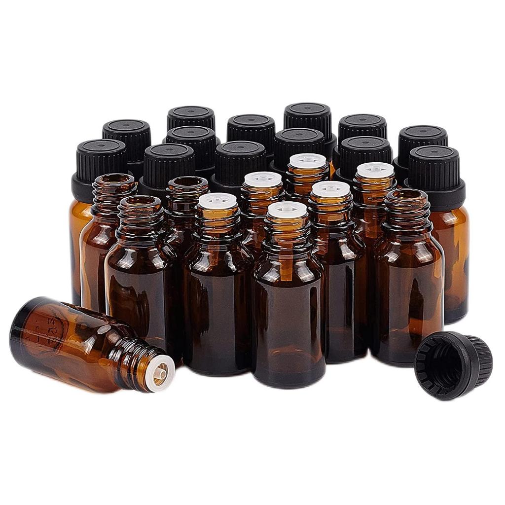 12 Packs 5ml 10ml 15ml 30ml 50ml 100ml Brown Glass Essential Oil ...