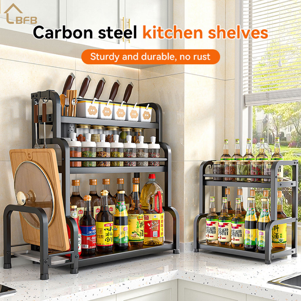 【Ready stock】Kitchen Spice Rack Kitchen Rak Dapur Rak Rempah Stainless ...