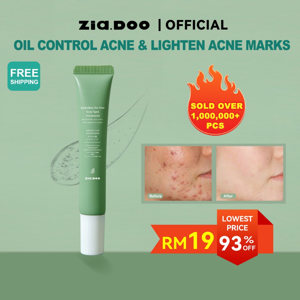 ZIA.DOO Australian Tea Tree Acne Spot Pimple Treatment Reduce Redness ...