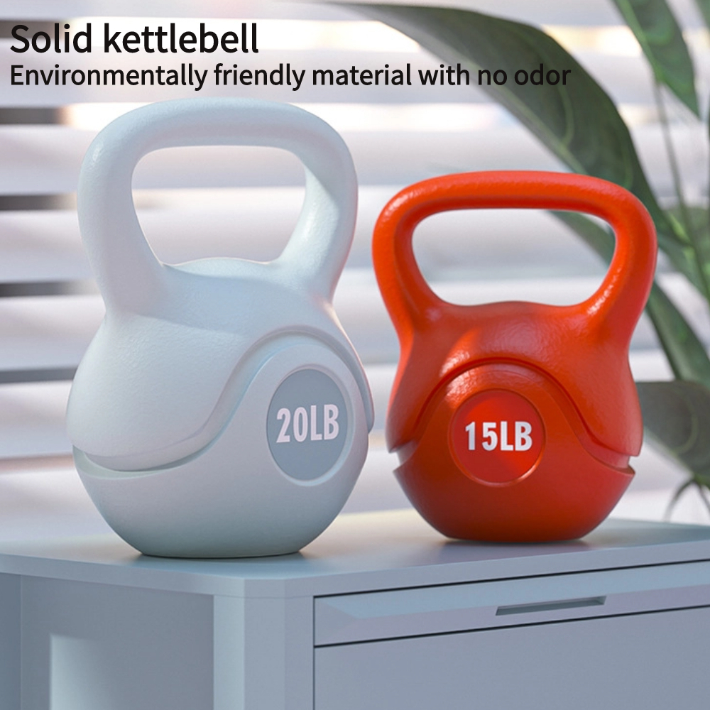 FUYOGI Kettlebell 5LB-15LB PVC Fitness Home Workout Exercise Deep ...
