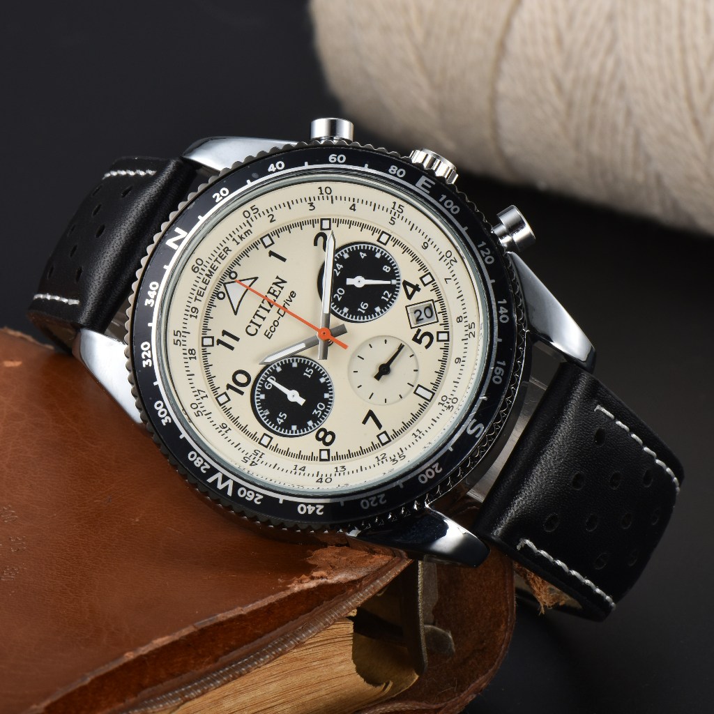 CITIZEN 100% Original FF Flight Series Photokinetic Belt Timing Sports ...