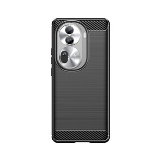 OPPO Reno11 Pro 5G Case Shockproof Armor Carbon fiber Silicone TPU Soft ...