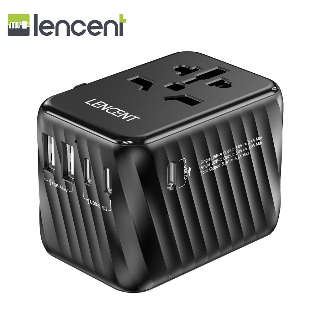 LENCENT Universal Travel Power Adapter, International AC Plug Adaptor ...