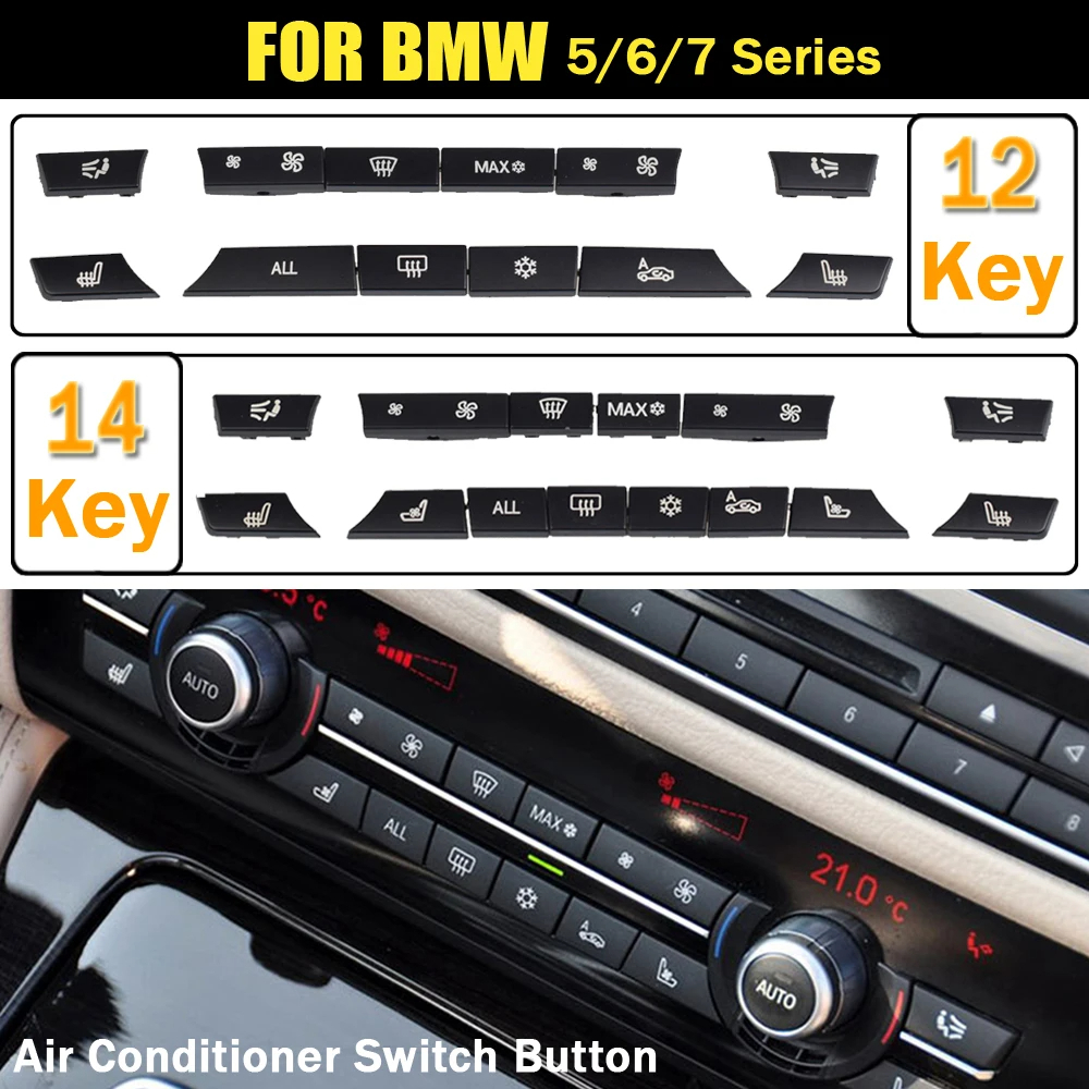 Air Conditioner Heater Button Button Cap Repair Kit Switch Button Cover ...