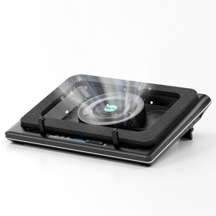 Llano V12 Powerful Turbo-Fan (2800 RPM) RGB Laptop Cooler with ...