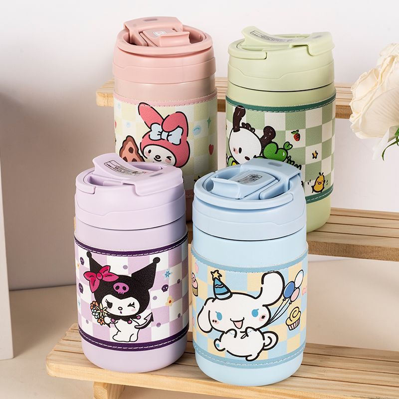 350ml Sanrio Hello Kitty Stainless Steel 316 Thermos Kawaii Kuromi Cinnamoroll Melody Kids ...