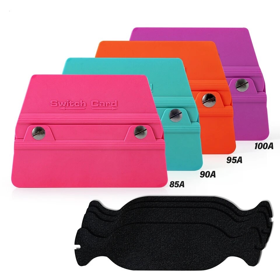 1/4pcs Switch Card Vinyl Squeegee Car Wrapping Felt Edge Soft Plastic ...