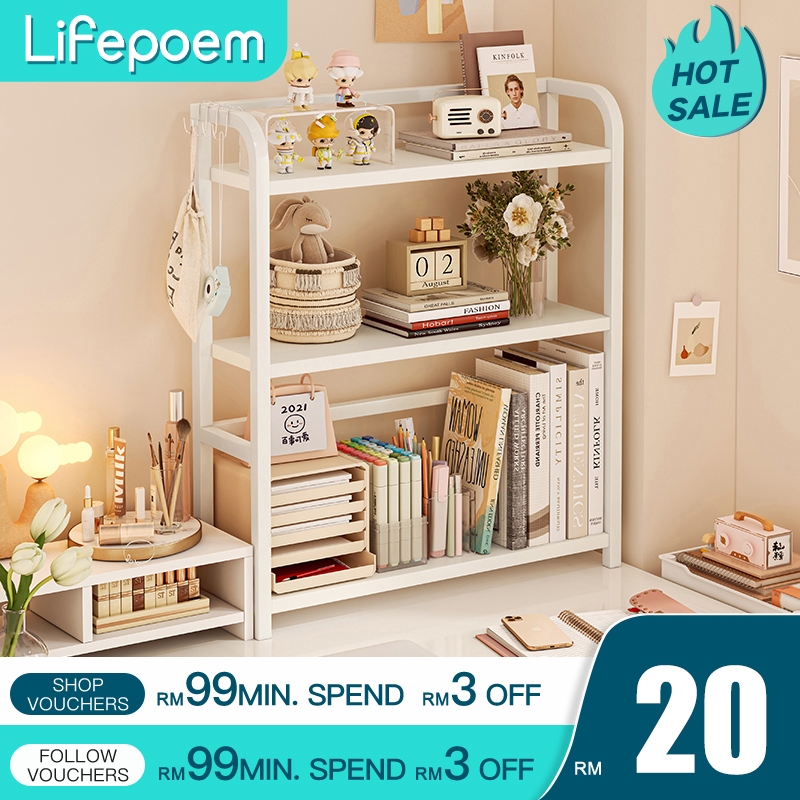 Desk Organizer Rack Study Table Organizer Desktop Rack Shelf Desk ...