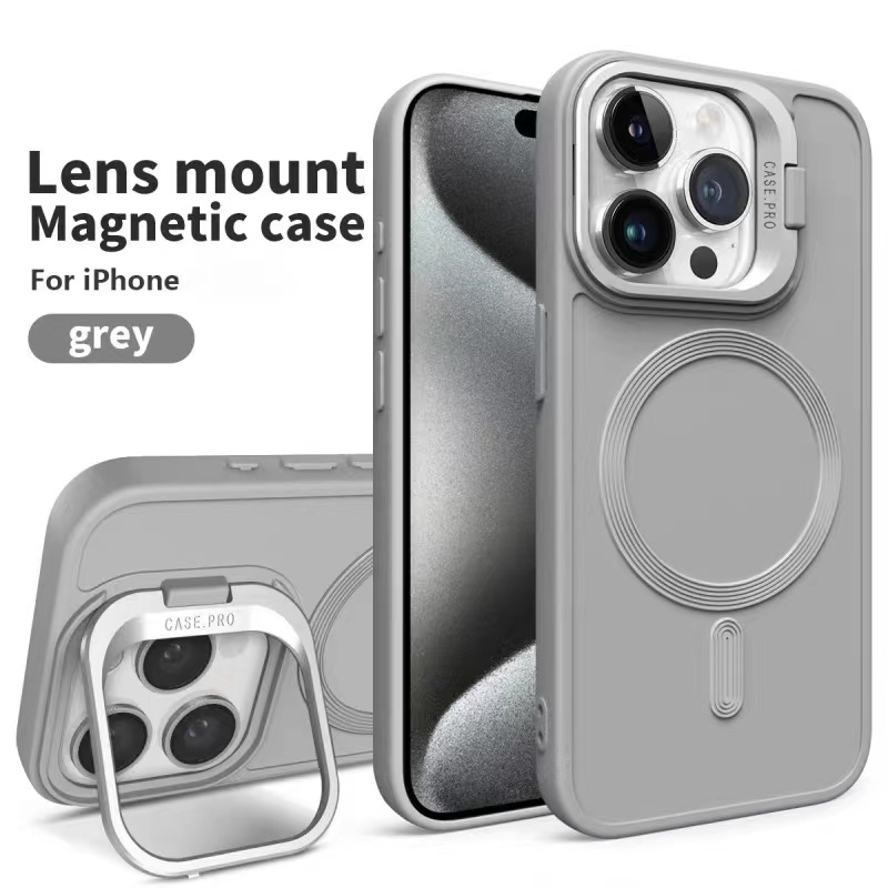 Liquid Matte Silicone Bracket Anti-drop iPhone 15 Pro max Phone Case ...