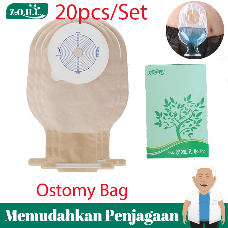 MedyeZQT 20Pcs Colostomy Bag One-piece System Sealing Up Medical Ostomy ...