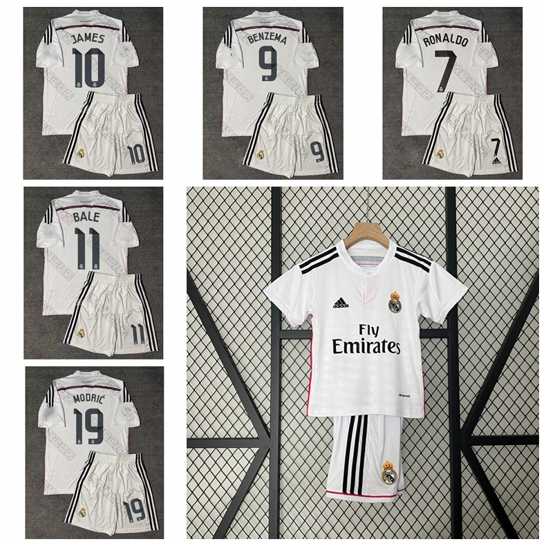 2014-15 Season Real Madrid Retro Home Football Kids Jersey Kit Ramos ...
