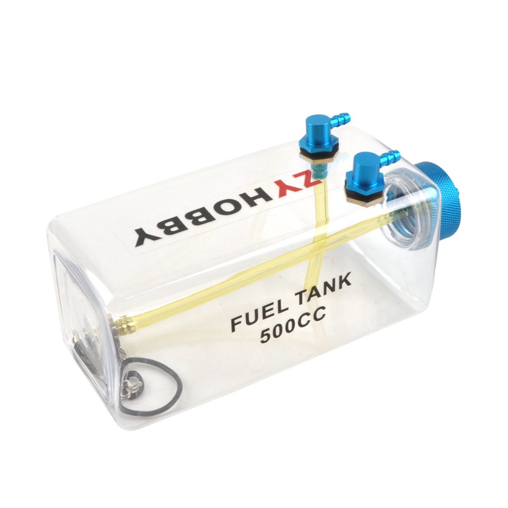 ZYHOBBY Blue Transparent RC Plane Fuel Tank Round Square 300CC 400CC ...