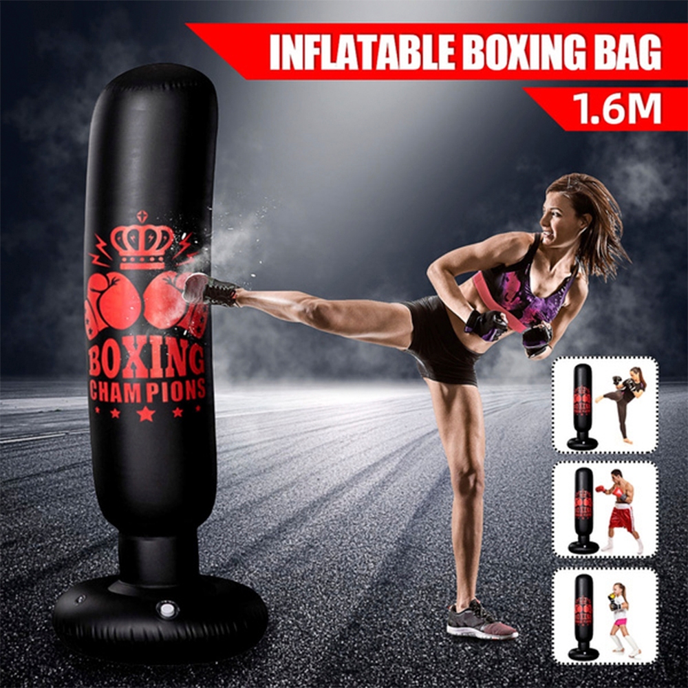 Inflatable Boxing Punch Bag Tower Boxing Workout Training Gym Sports ...