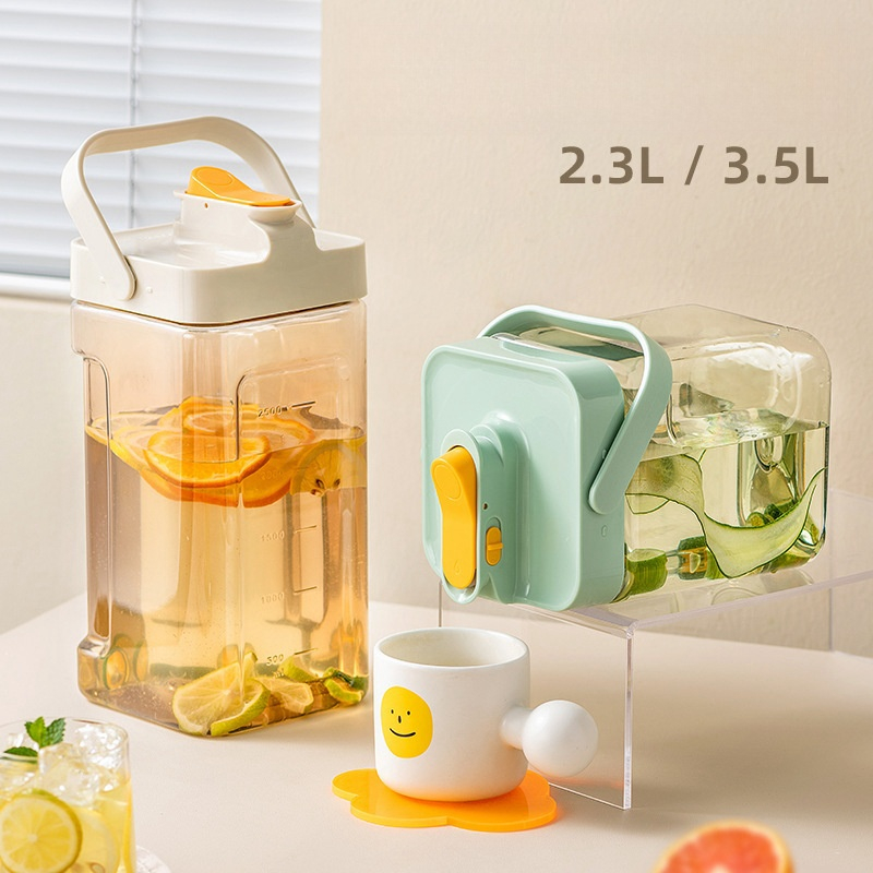 3.5L 2.3L Large Capacity Cold Water Kettle Sport Water Bottle Refrigerator Fruit Drink Beverage ...