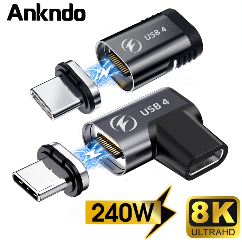 Ankndo PD 240W Magnetic USB4.0 Type-C OTG Adapter 40Gbps Alloy ...